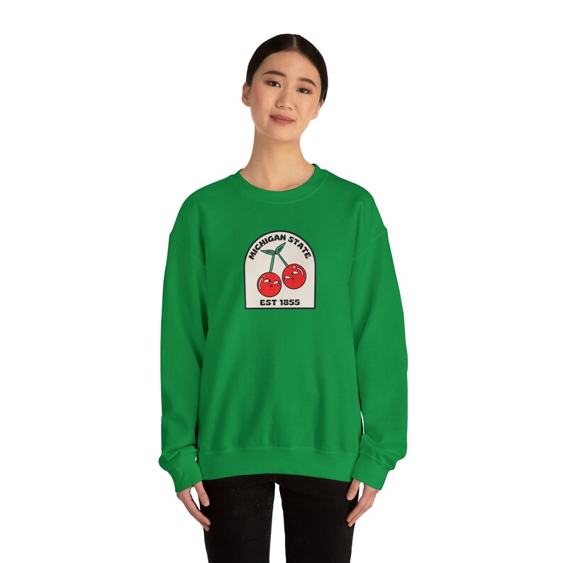 MSU Vintage Cherry Crewneck Sweatshirt - Etsy