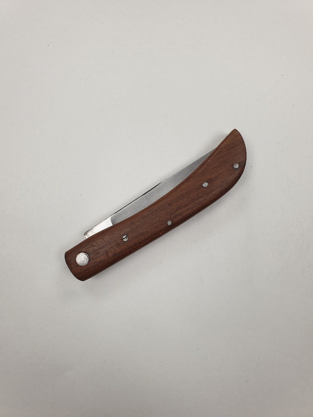 Wooden Handled Folding Knife Curved - Etsy