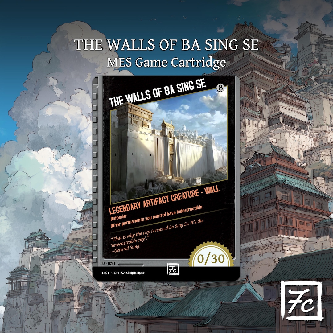 The Walls of Ba Sing Se ~ MES Game Cartridge - Etsy