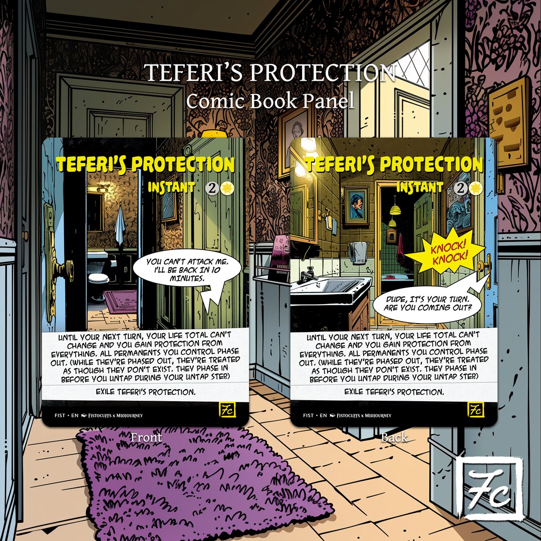 Teferi's Protection ~ Comic Book Panels - Etsy