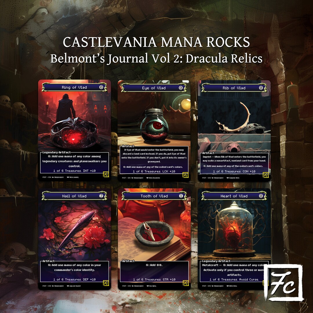 Castlevania Mana Rocks - Belmont's Journal Vol 2: Dracula Relics - Etsy