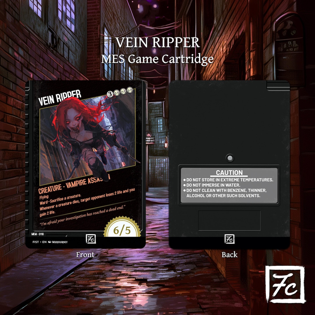 Vein Ripper ~ MES Game Cartridge - Etsy