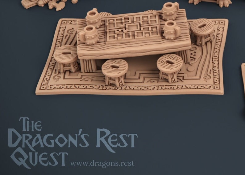 Fantasy and D&D Table Set From the Dragon's Rest. Table Top Scatter for ...