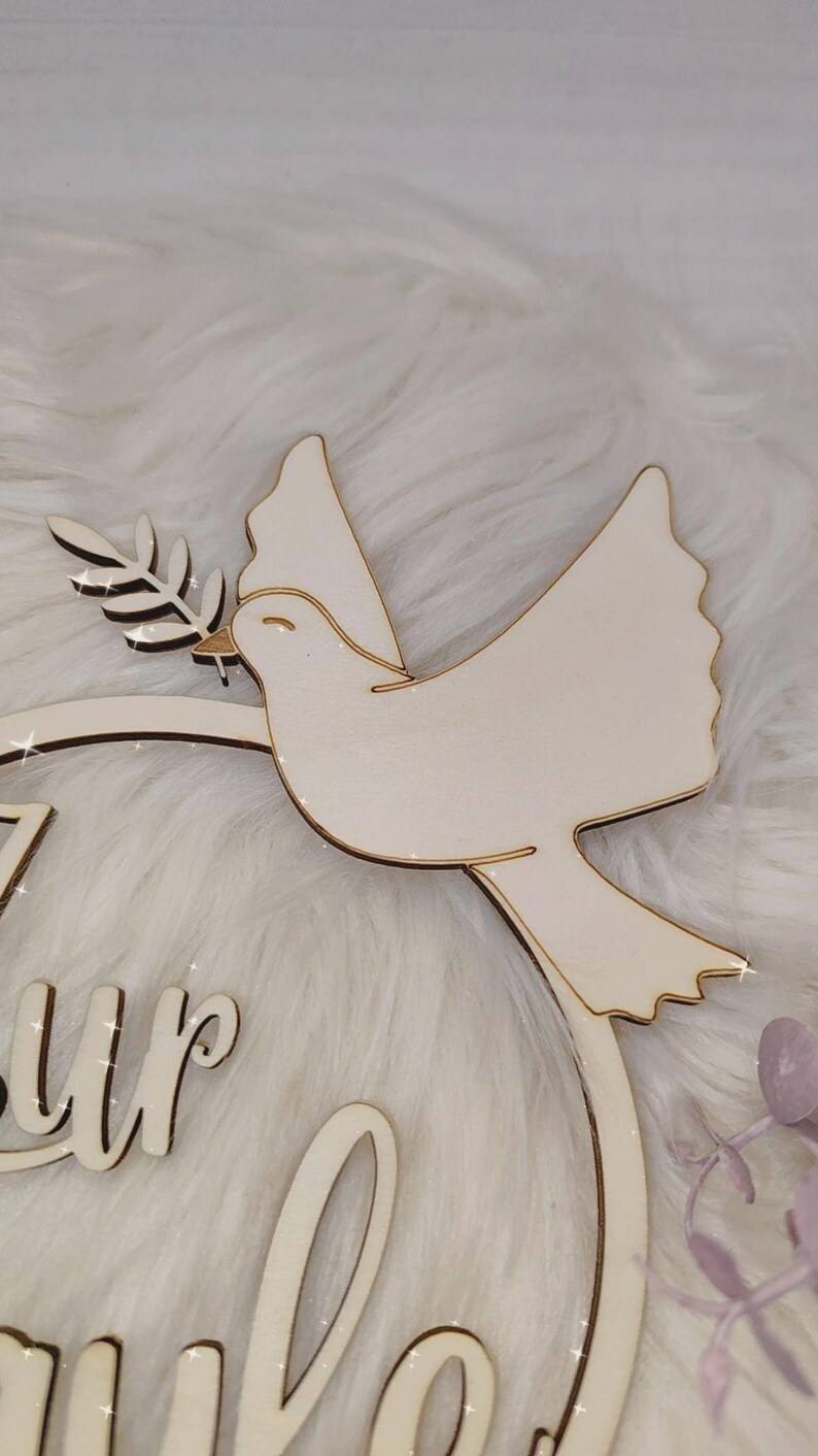 Laser File for Baptism Cake Topper, SVG/DXF, Baptism Cake Topper, Laser ...