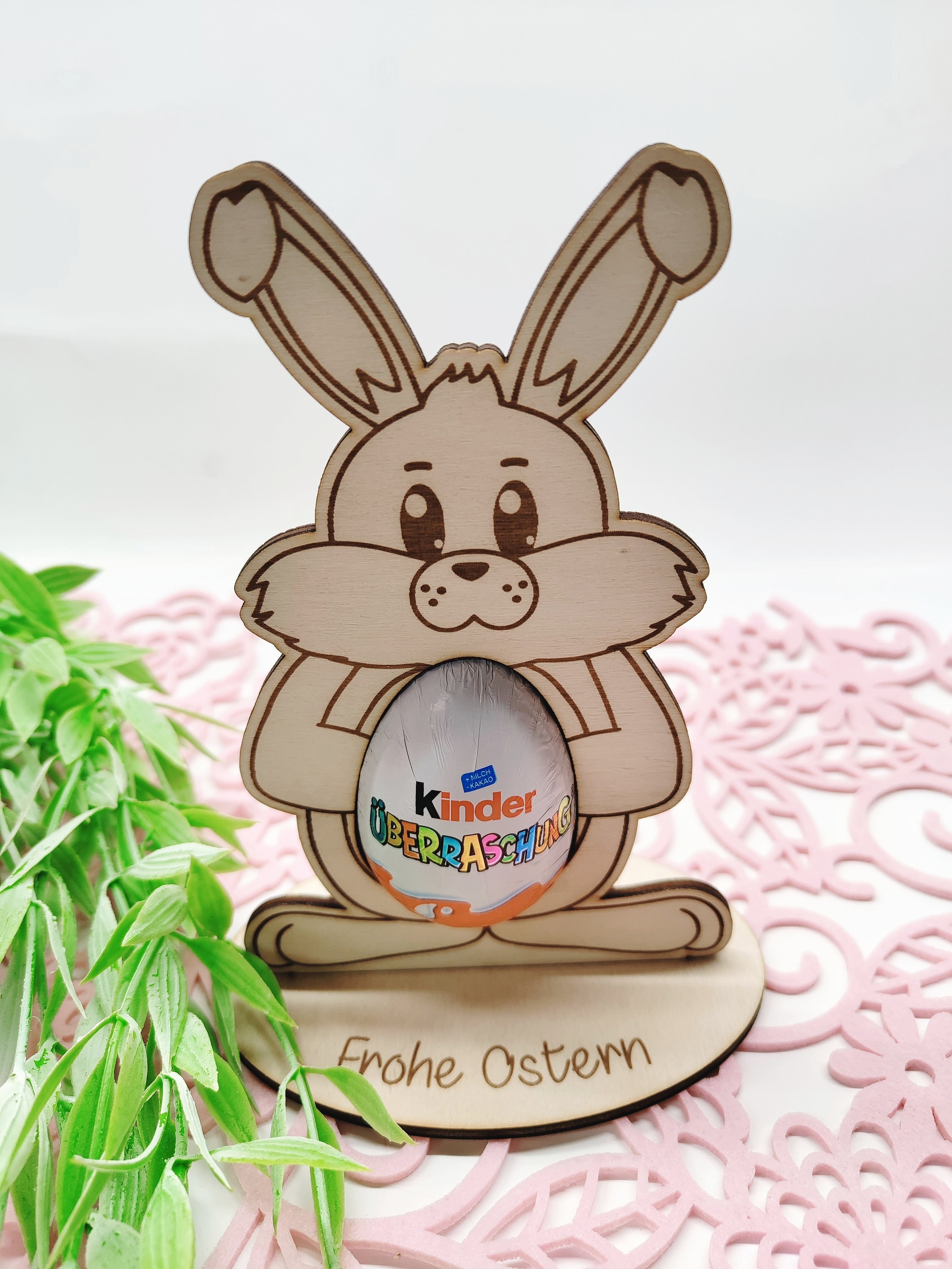 Osterhase für Überraschungsei mit Ständer, DXF SVG Datei, für Laser Cut ...