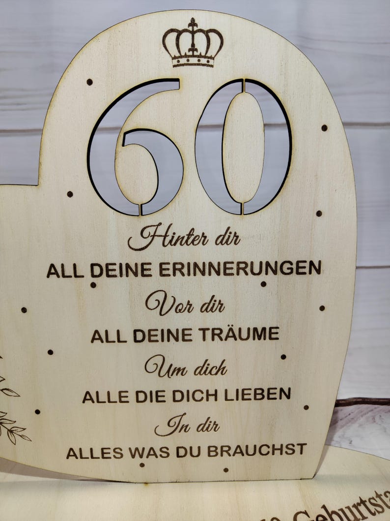 Laser File for 60th Birthday 2026, DXF + SVG File, for Laser Cutting ...