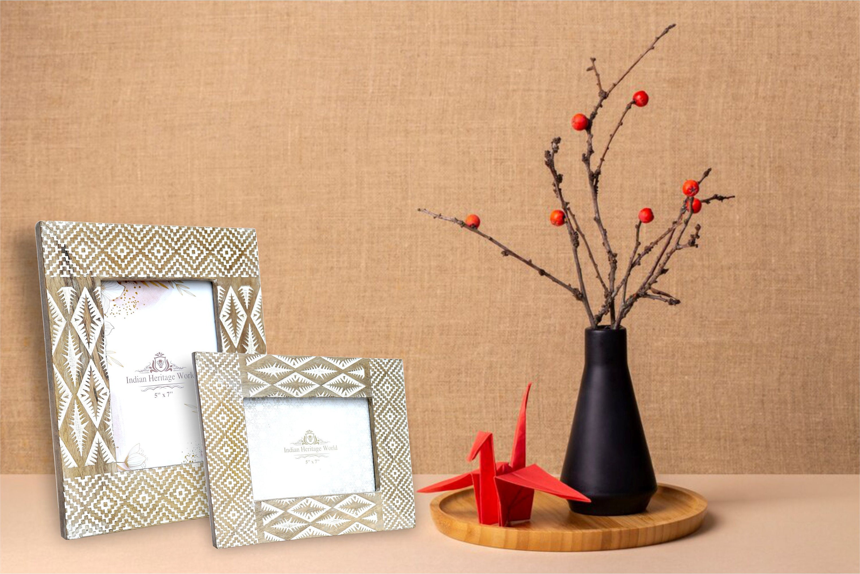 Elegant Mango Wood Hand Carved Photo Frame Style#8053 - Etsy