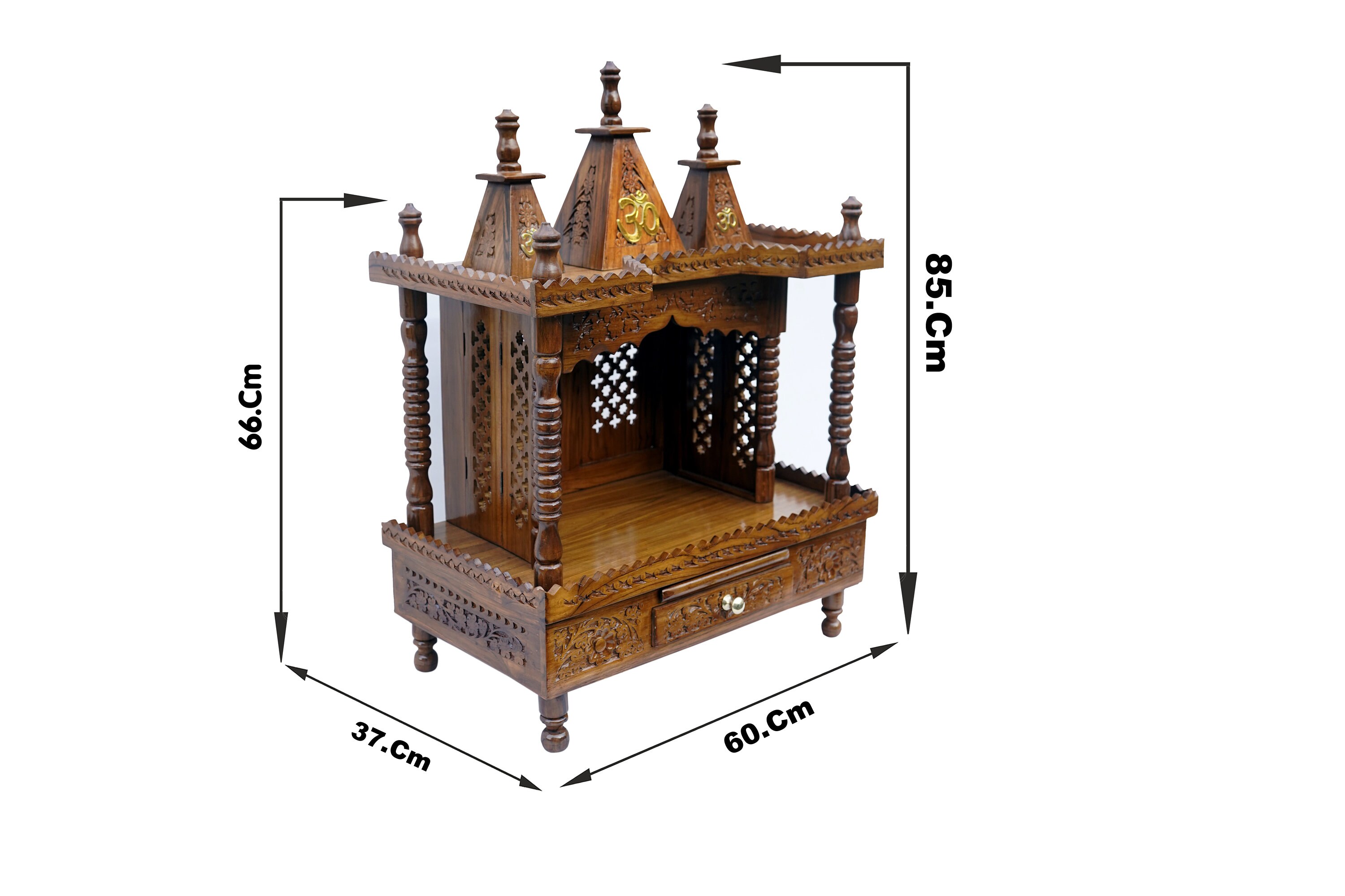 Teak Wood Hand Carved Mandir Folding Style# 9042 - Etsy