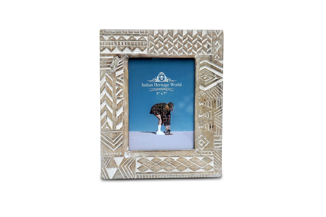 Elegant Mango Wood Hand Carved Photo Frame Style #8060 - Etsy