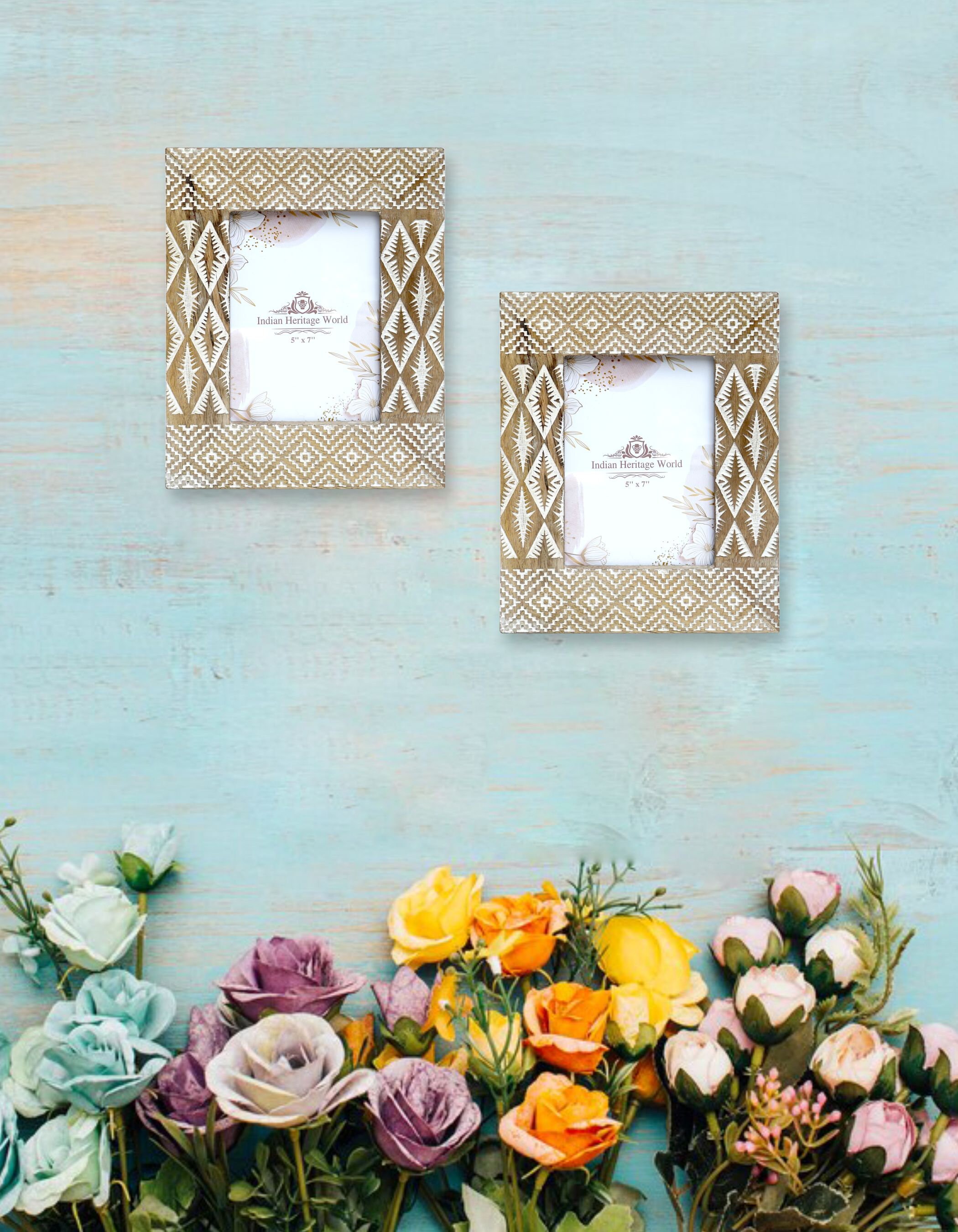 Elegant Mango Wood Hand Carved Photo Frame Style#8053 - Etsy