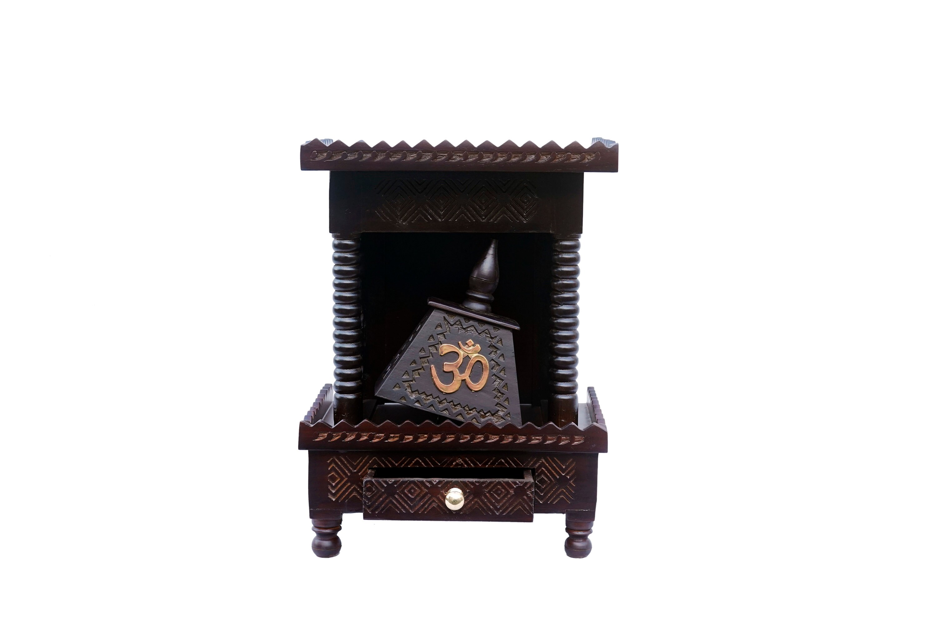 Teak Wood Hand Carved Mandir Folding Style# 9034 - Etsy