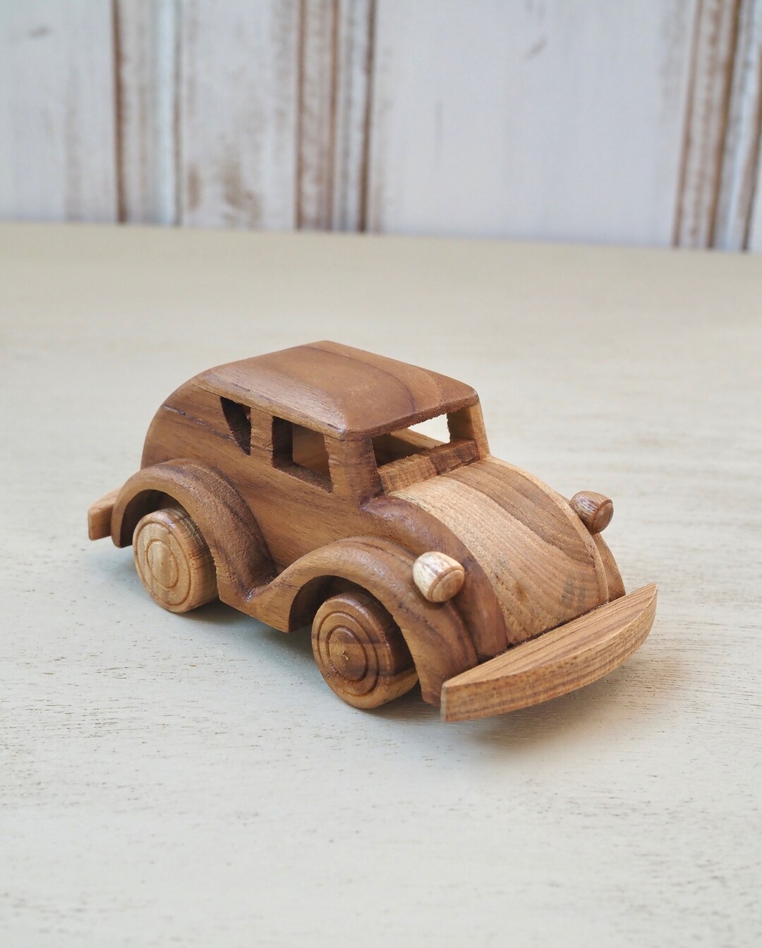 Teakwood Beetle Car | Upcycled Elegance for Sustainable Decor |rustic ...