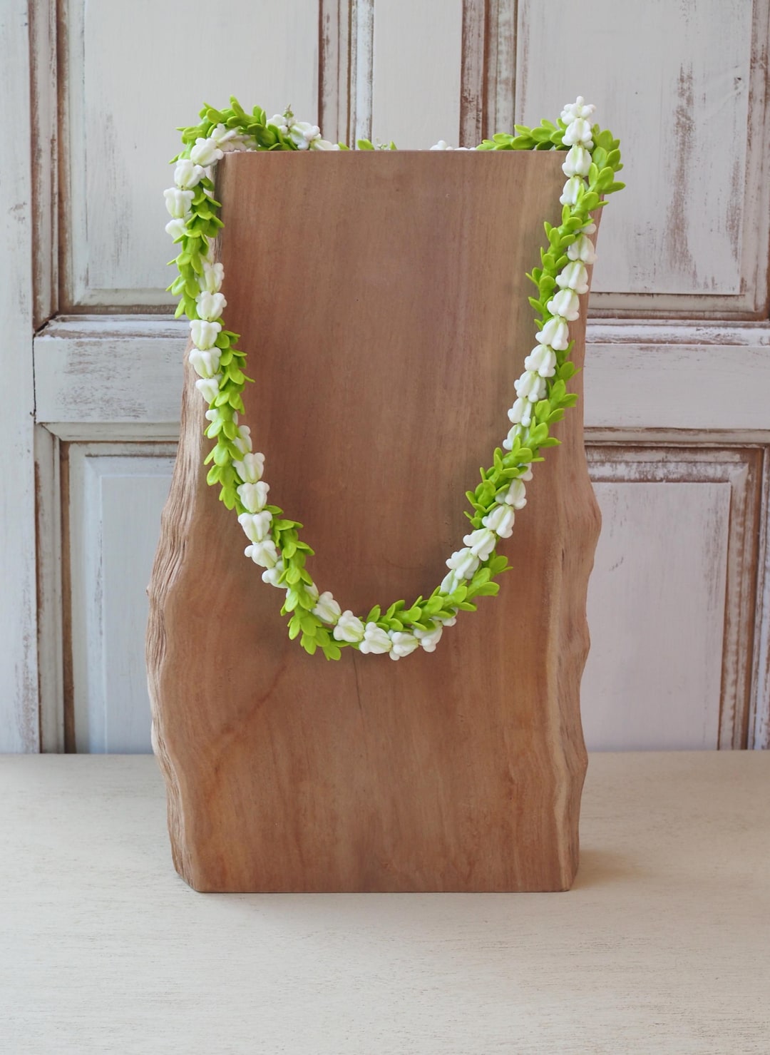 Green Pakalana With Crown Flower Lei ,clay Flower Lei, Hawaiian Lei ...