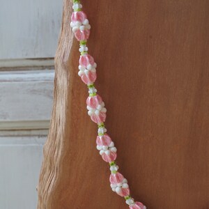 Pearl Pink Crown Flower Clay Lei, Hawaiian Lei , Summer Necklace, Aloha ...