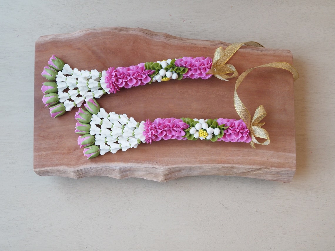 Authentic Thai Clay Flower Garland, Thai Malai ,graduation Lei ,worship ...