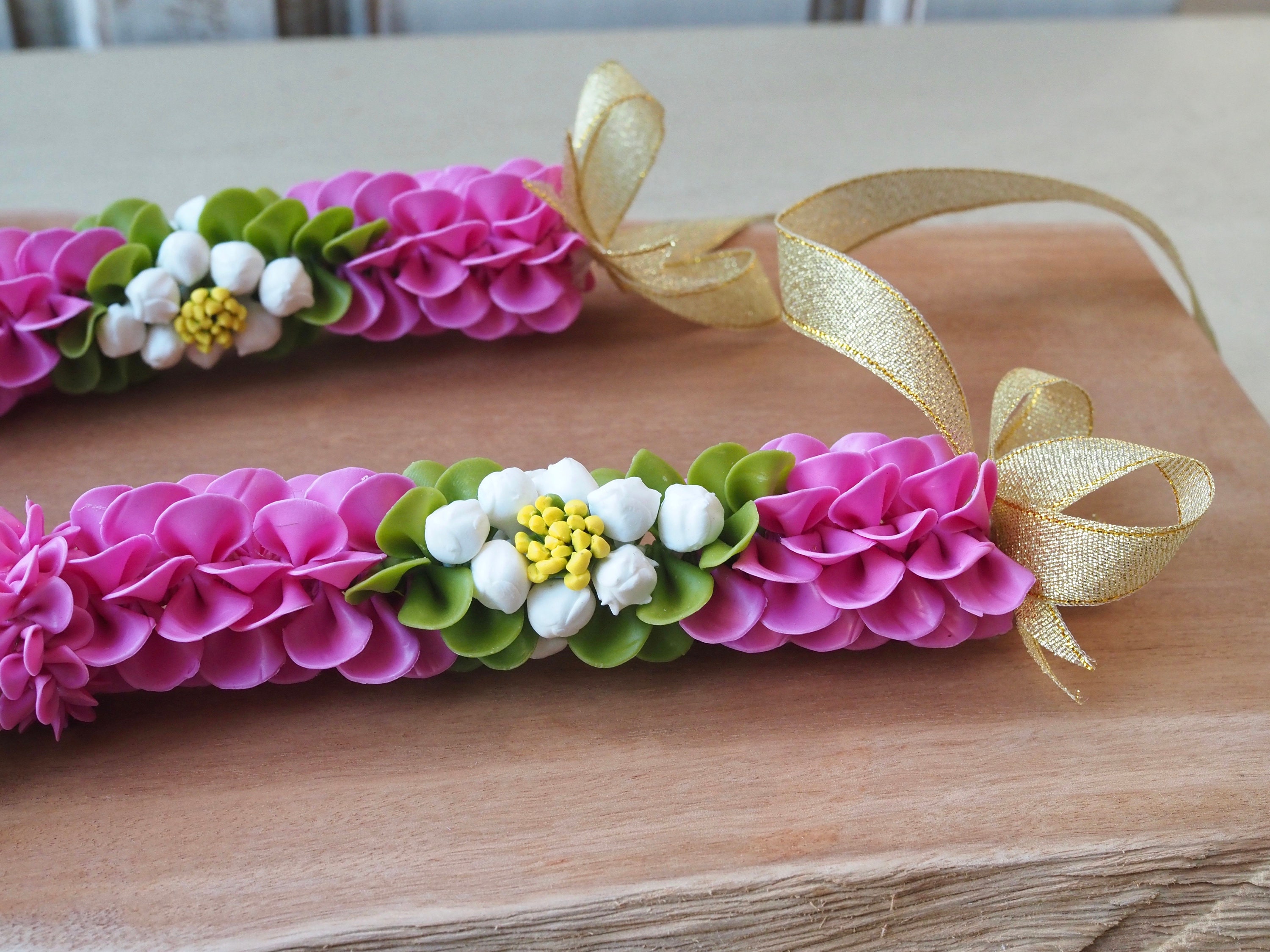 Authentic Thai Clay Flower Garland, Thai Malai ,graduation Lei ,worship ...