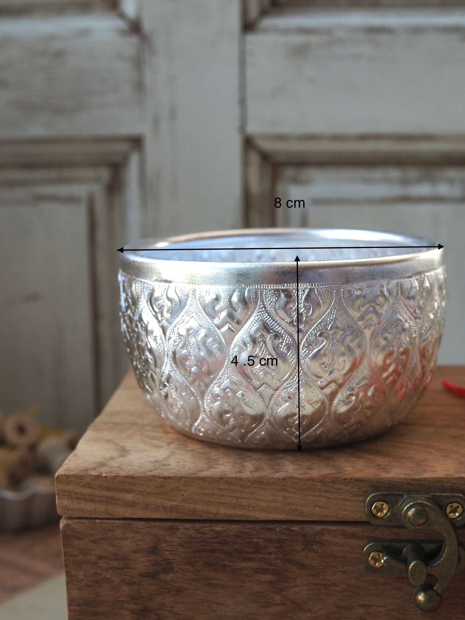 Traditional Aboriginal Thai Silver Bowl , 2 Set Decorative Bowl With ...