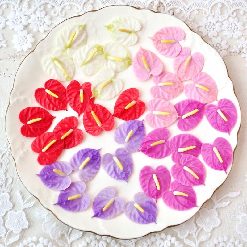 Red Flower Beaded Jewelry - Etsy