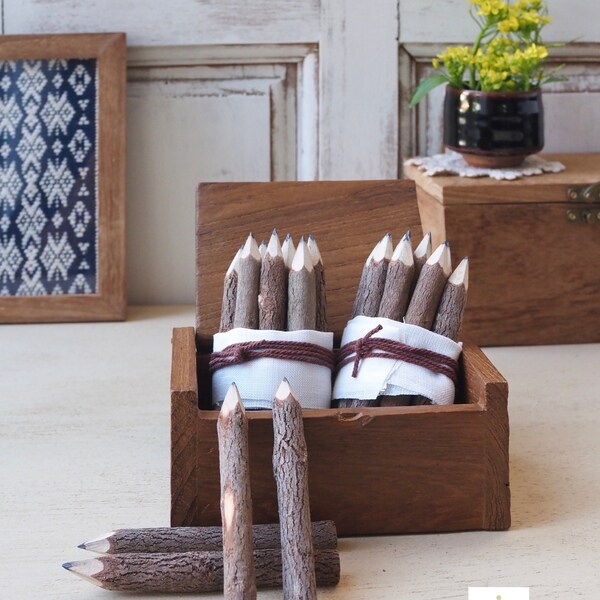 Rustic Pencil Holder - Etsy