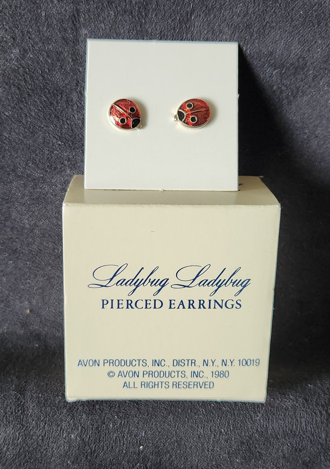 Avon Ladybug Ladybug Pierced Earrings - Etsy
