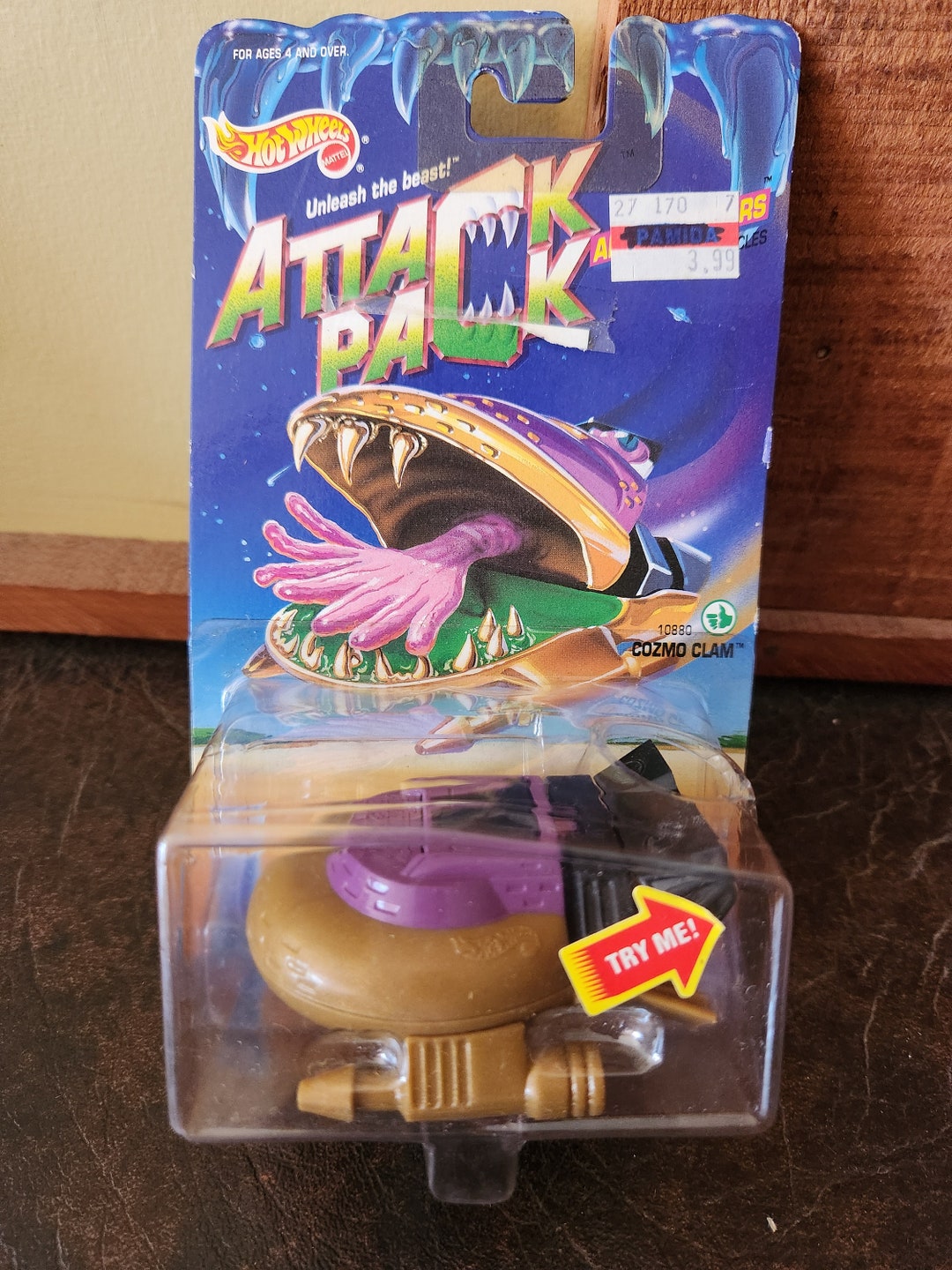 Vintage 1993 Hot Wheels Attack Pack Cosmo Clam Alien Invaders Vehicle ...