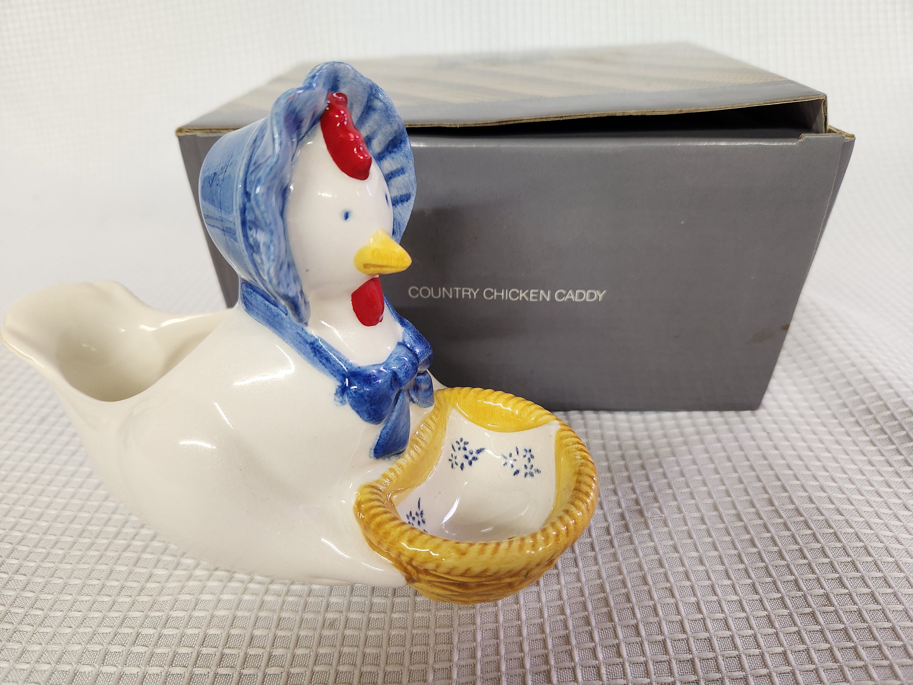 Avon Porcelain Country Chicken Caddy - Etsy