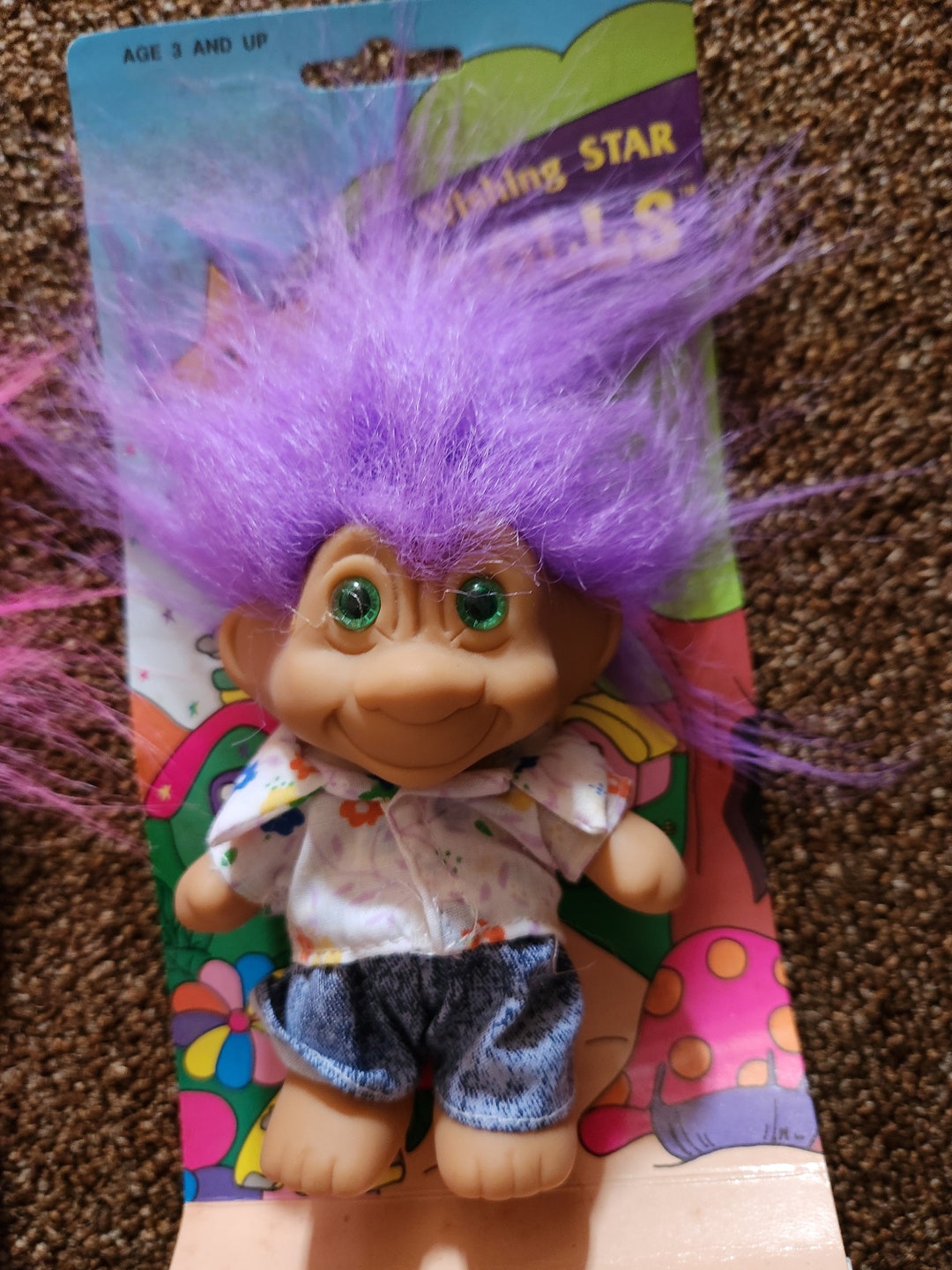 Wishing Star Troll (purple Hair) - Etsy