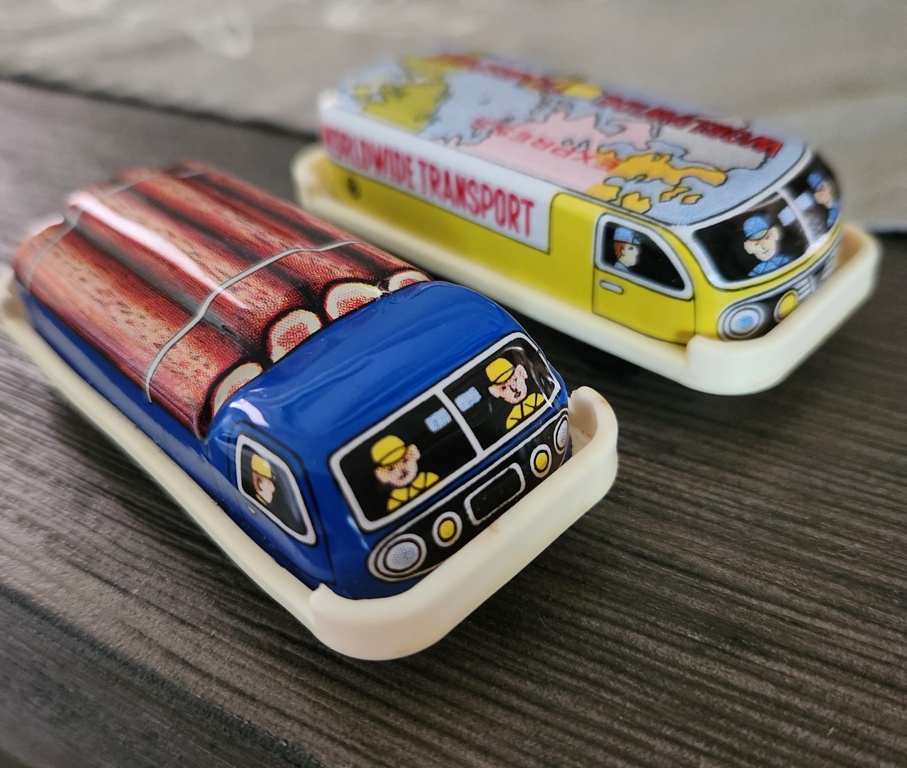 Tin Tinplate Litho CARS Worldwide Transport and Logger Truck (set) - Etsy