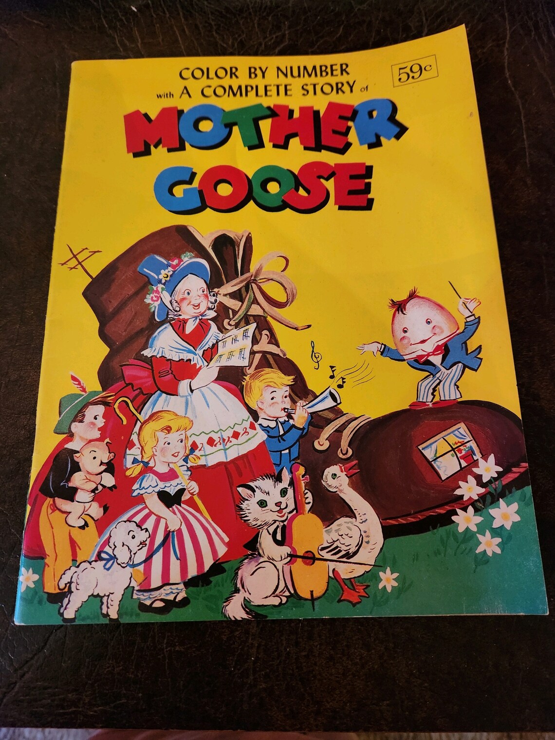 Vintage 1970s Mother Goose Color by Number Coloring Book - Etsy