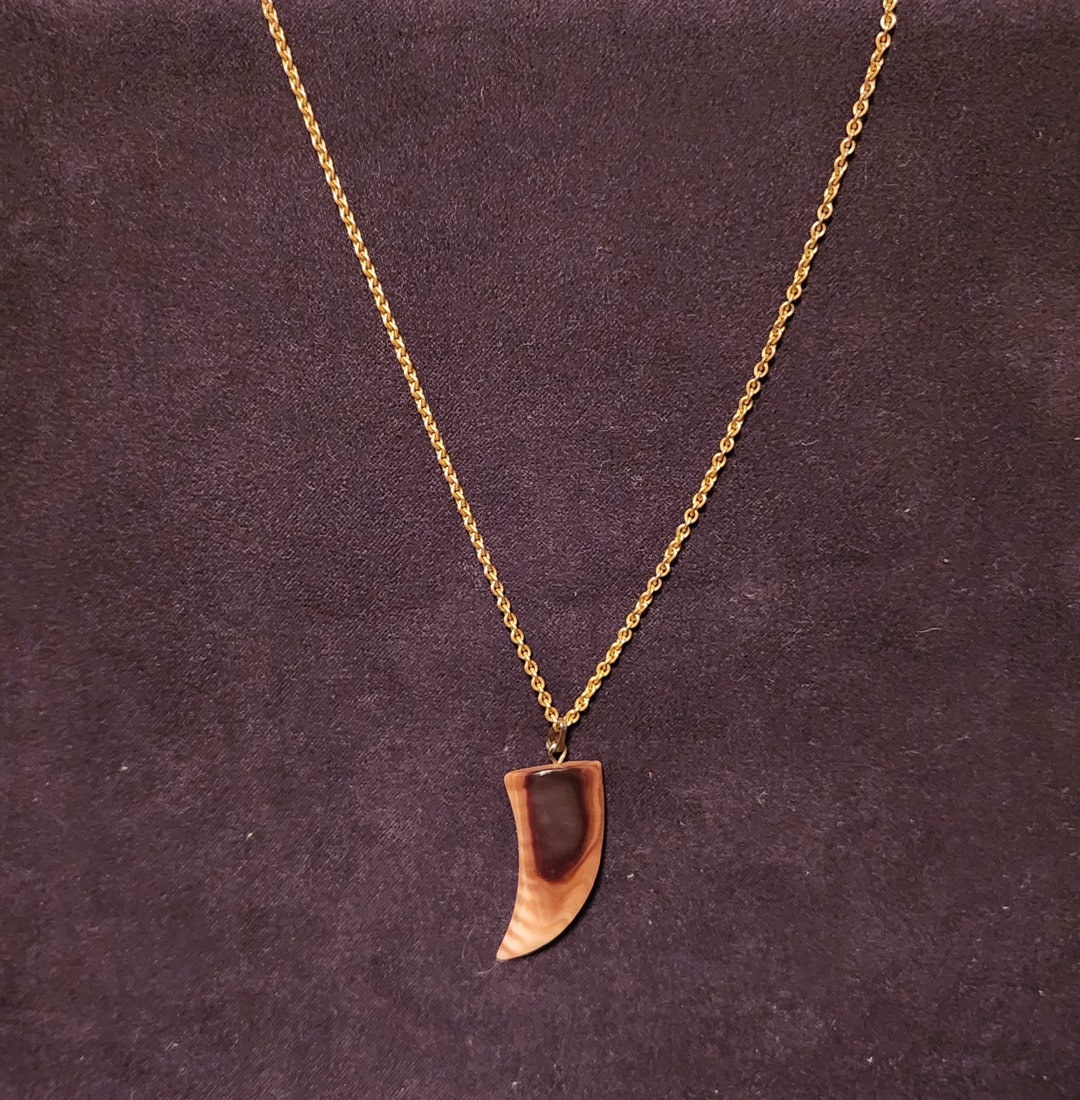 Carved Tooth Necklace - Etsy