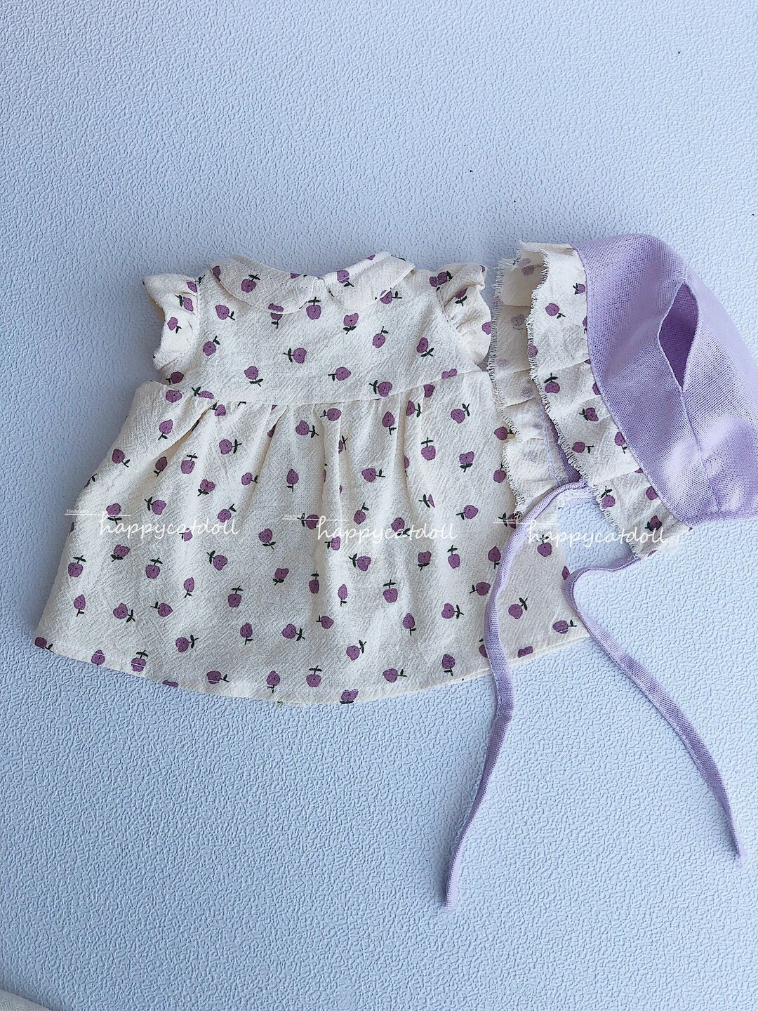 BEST PRICE: Handmade White Cat Doll Dressed in a Purple Pear - Etsy