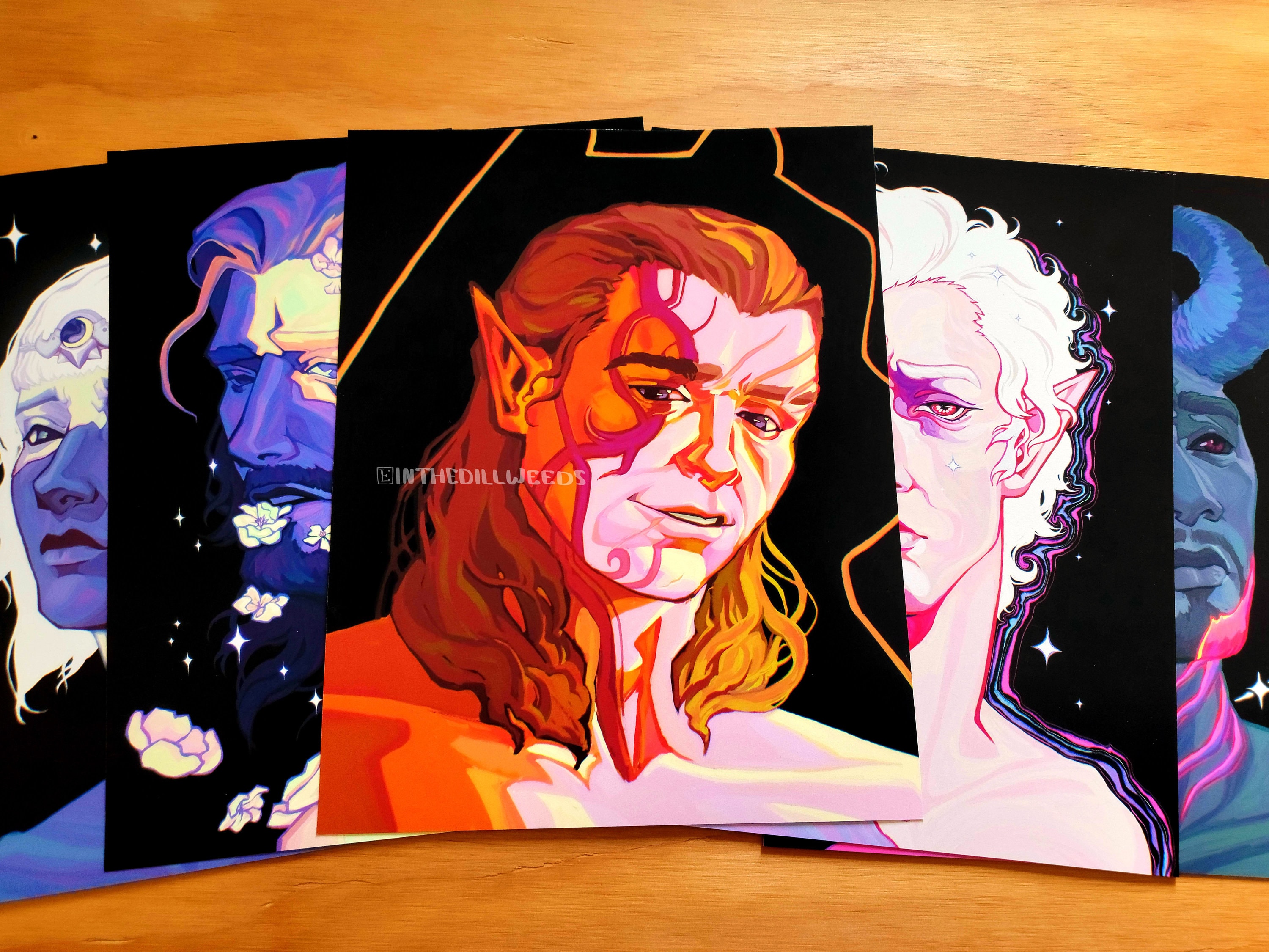 Halsin: the Emerald Archdruid Baldurs Gate 3 Portrait Fan Art Wall ...