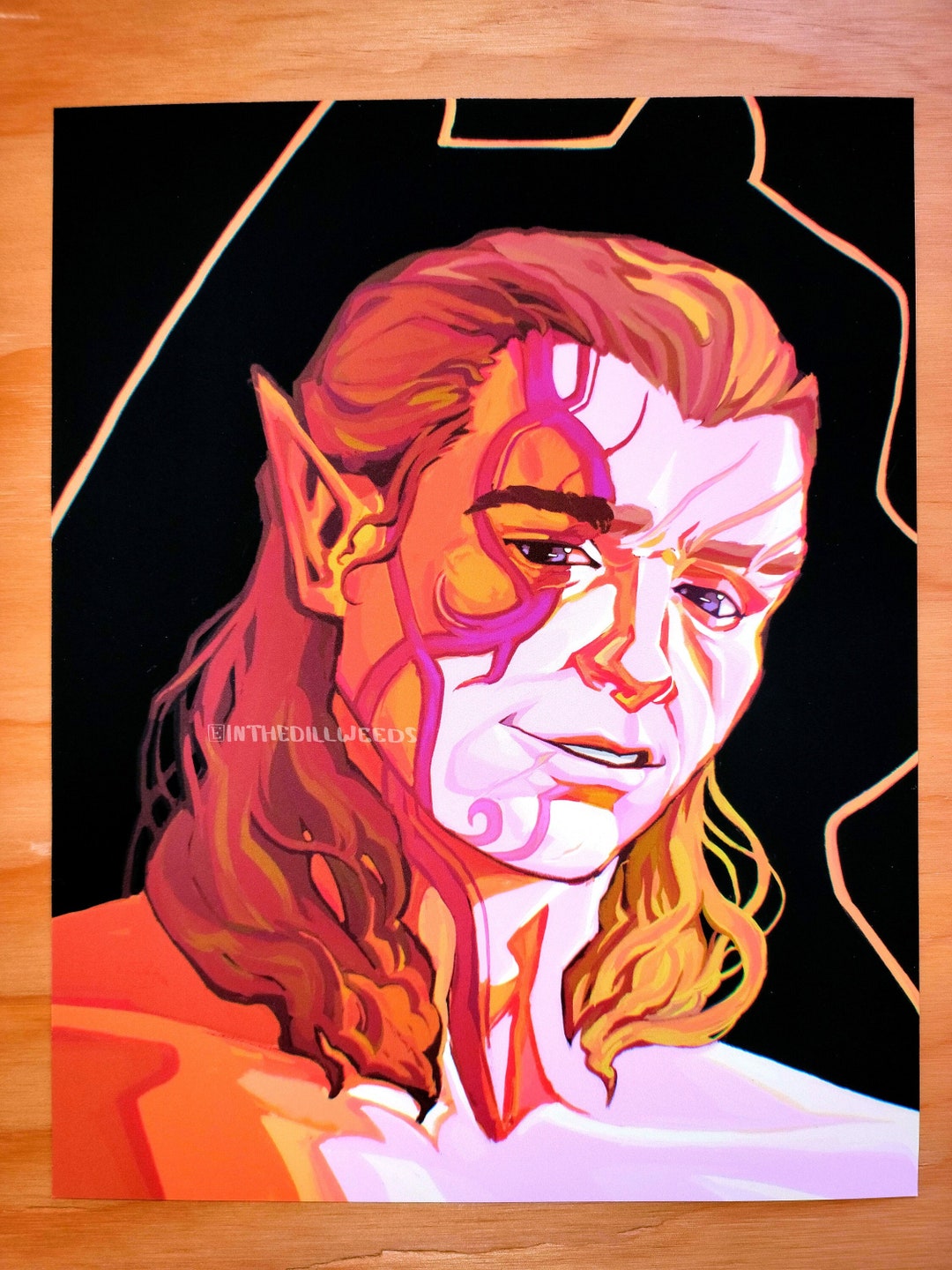 Halsin: the Emerald Archdruid Baldurs Gate 3 Portrait Fan Art Wall ...