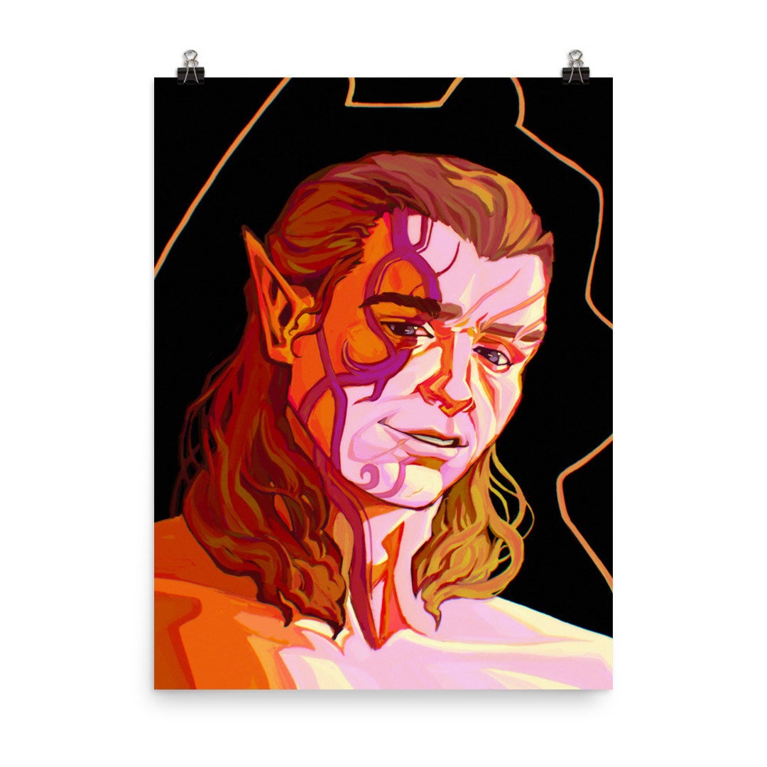 Halsin: the Emerald Archdruid Baldurs Gate 3 Portrait Fan Art Wall ...