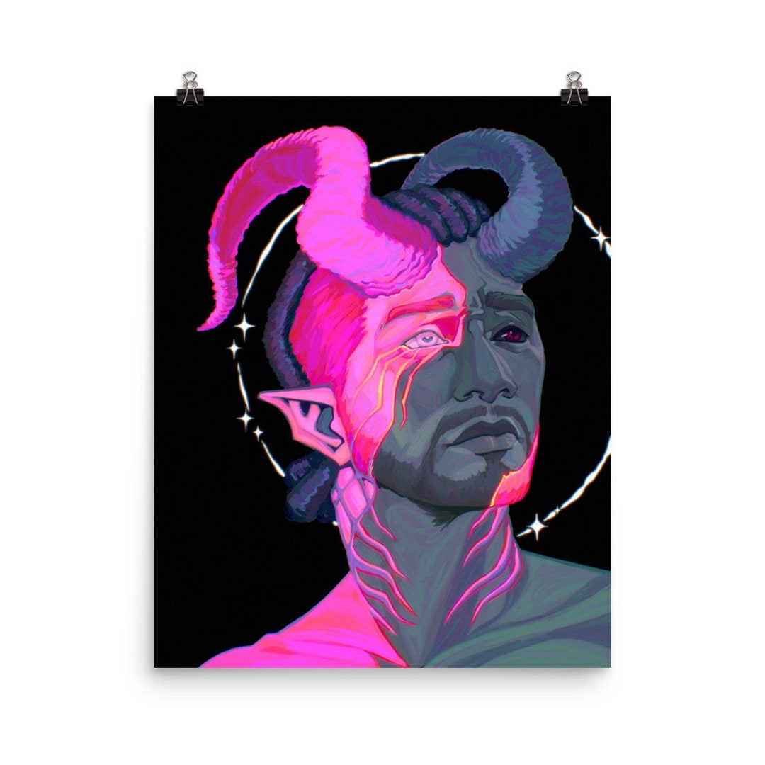 Wyll: the Blade of Frontiers Baldurs Gate 3 Portrait Fan Art Wall Print ...