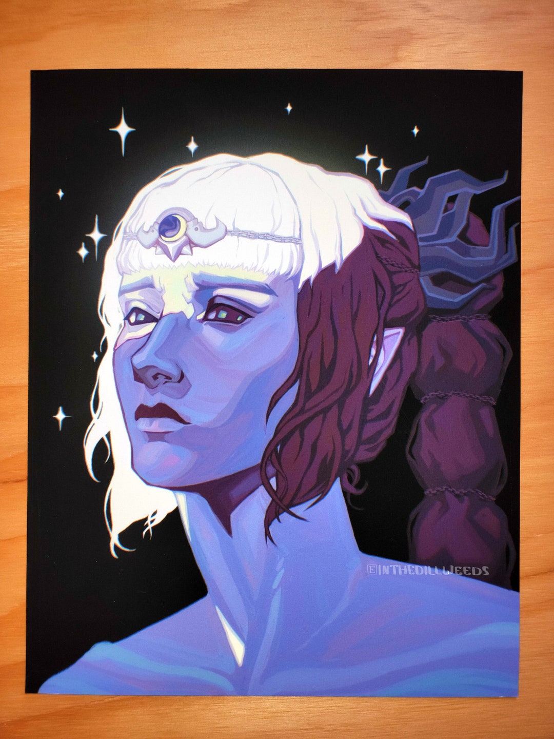 Shadowheart: Daughter of Darkness Baldurs Gate 3 Portrait Fan Art Wall ...