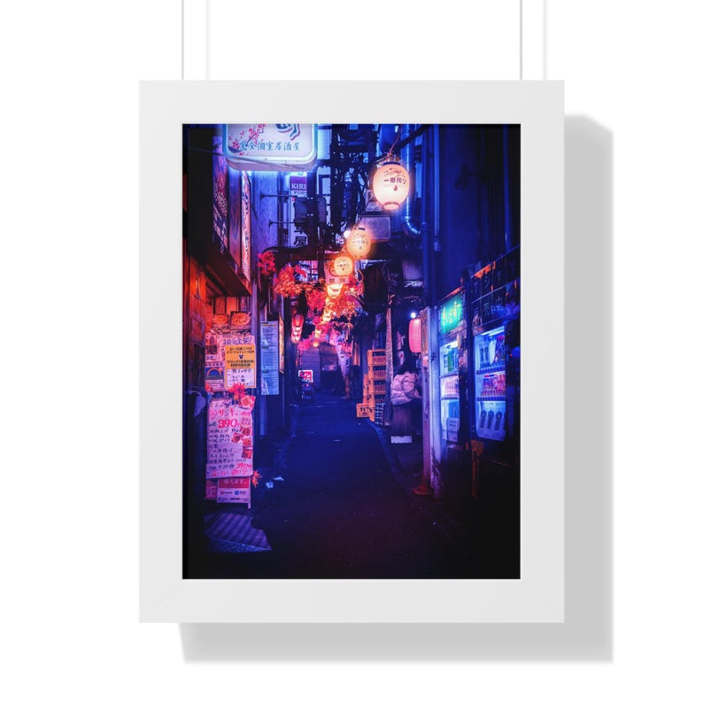 Neon Alleyway Urban Art Print: Japanese City Punk FX Poster - Etsy