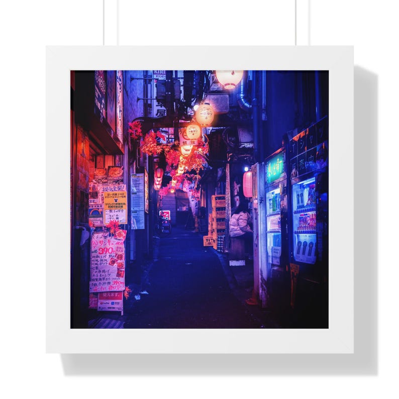 Neon Alleyway Urban Art Print: Japanese City Punk FX Poster - Etsy