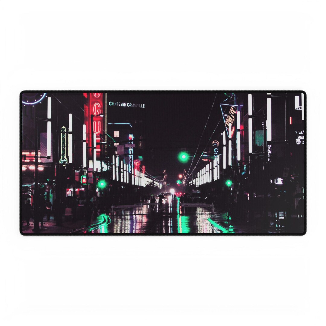 Cyberpunk Slick Street City Art Gaming Mouse Pad - Etsy