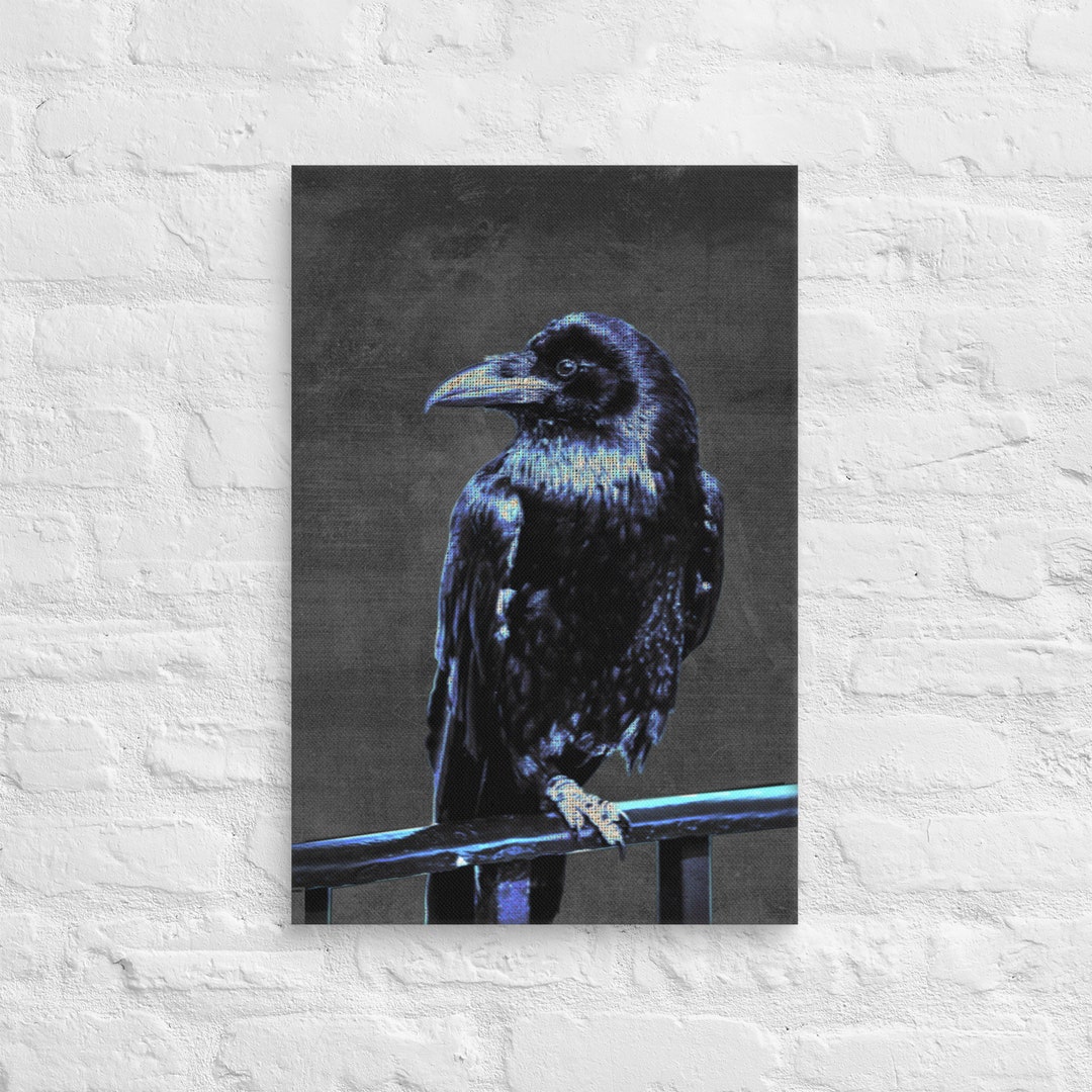 Blue Raven Art Canvas Kiyo Arts - Etsy