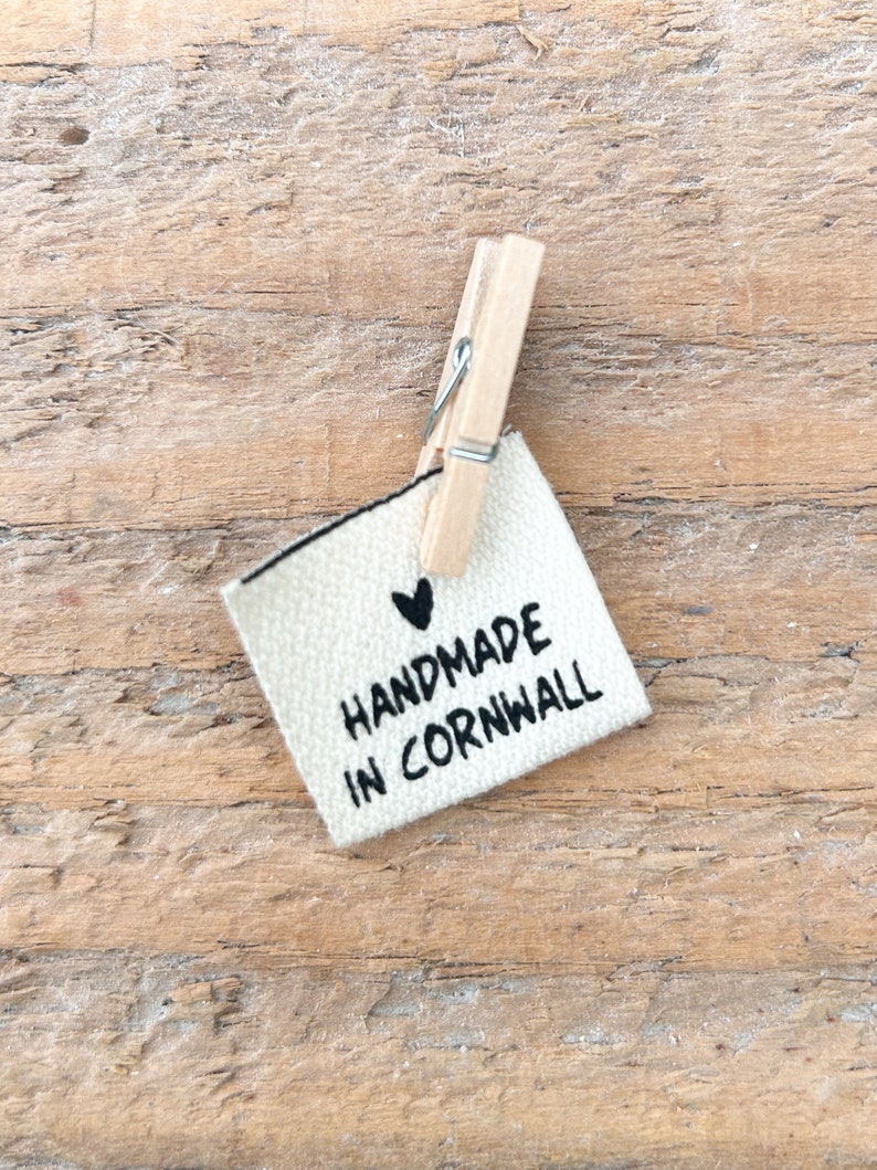 50mmx25mm Fold Over (mirrored) 100% Cotton Fabric Handmade in Cornwall ...