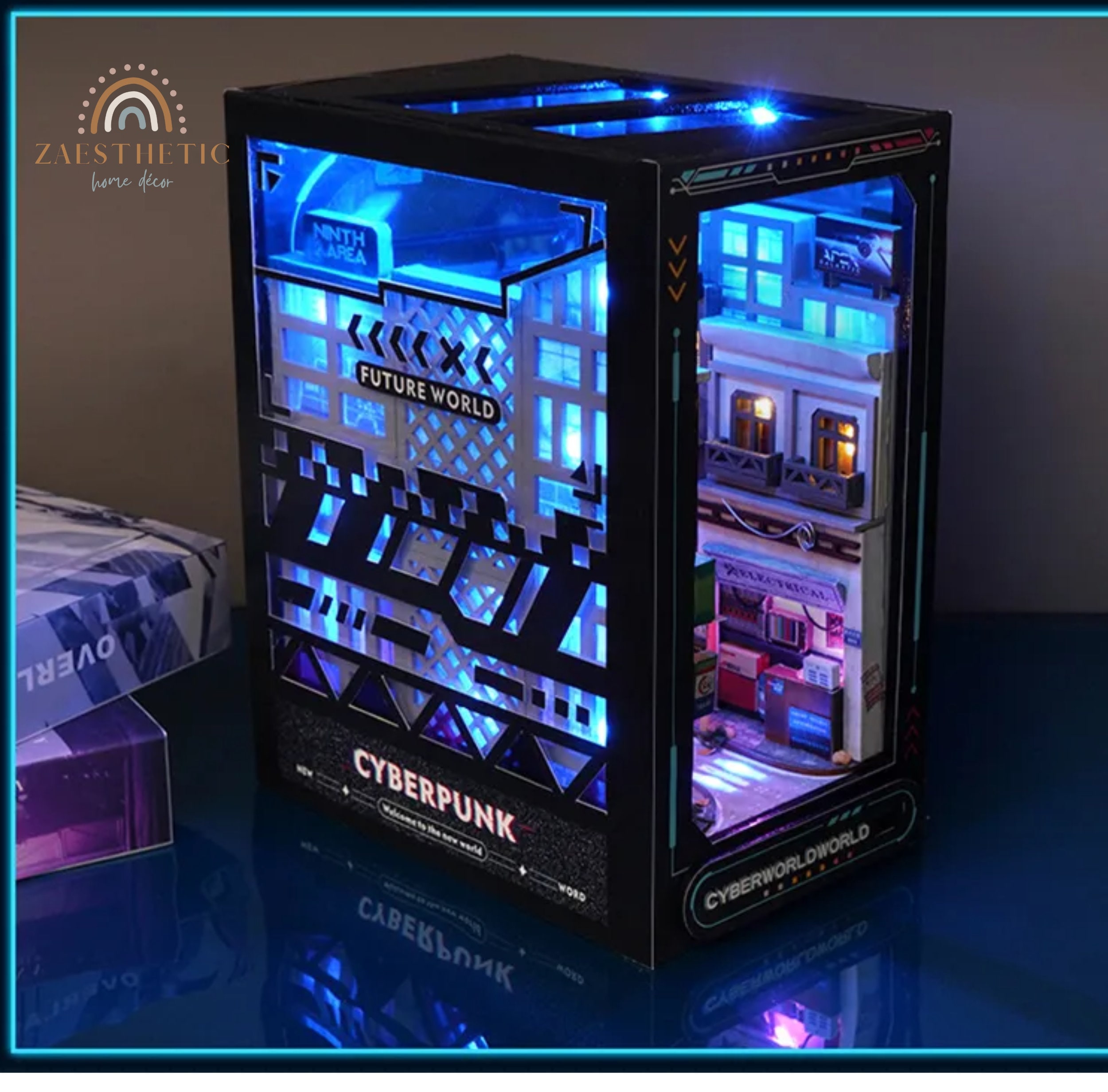 Cyberpunk DIY Wooden Book Nook Kit Build Your Miniature - Etsy