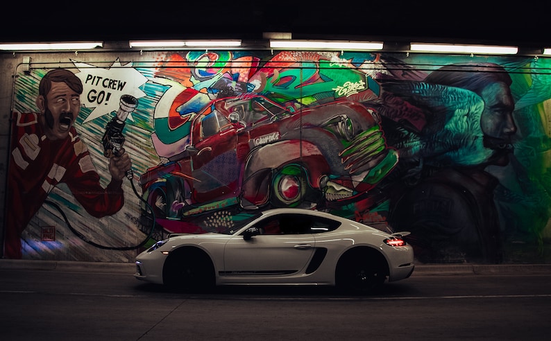 Porsche 718 Fine Art Print Car Photography Enthusiast Graphite Street ...