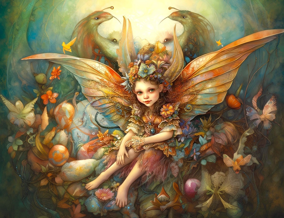 Fairy Girl With Bird Style Wings - Etsy