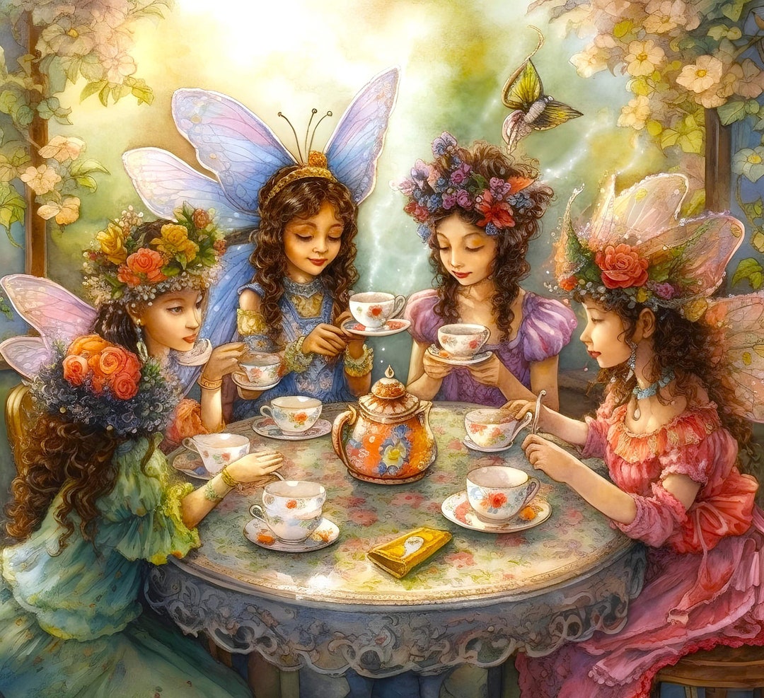Fairy Tea Party With 4 Fairy Girls - Etsy