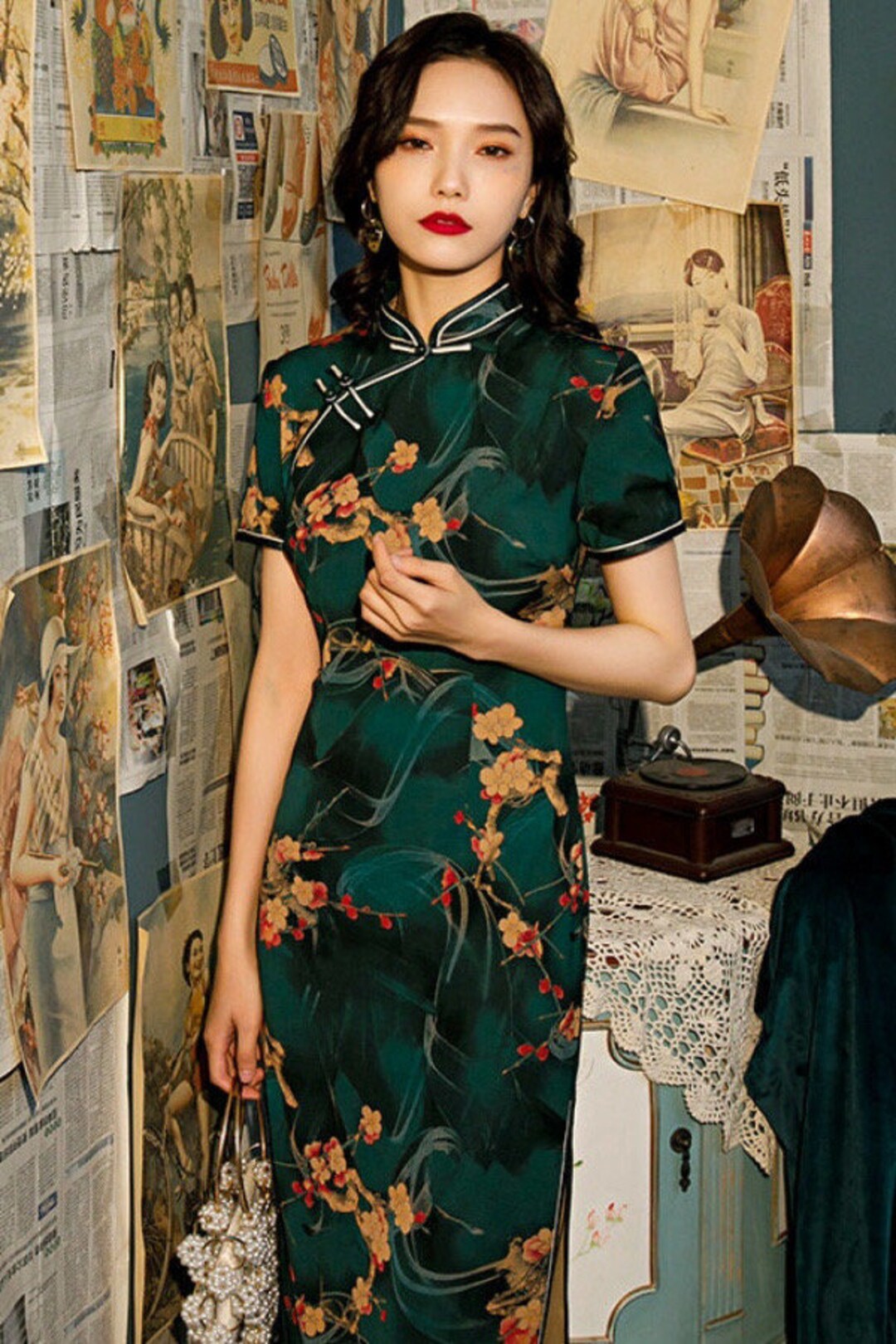 Beautiful Chinese Classic Qipao XL US S - Etsy