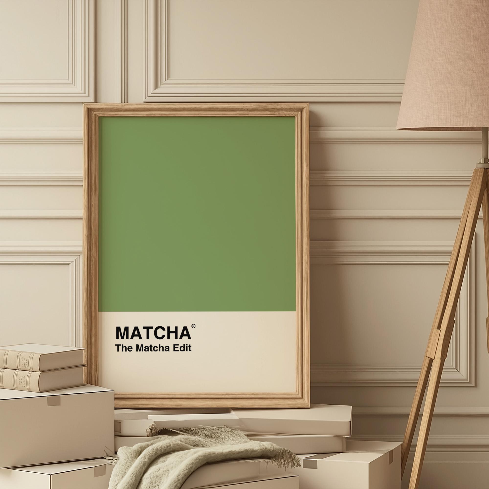 Matcha Pantone Style Poster - Printable Matcha Wall Art - Minimalist ...