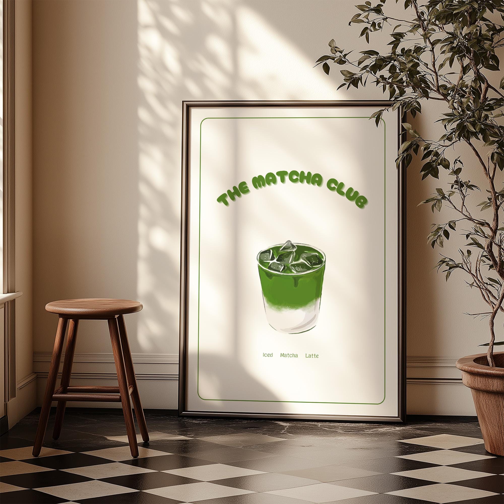 The Matcha Club Printable - Matcha Wall Art - Aesthetic Green Tea ...