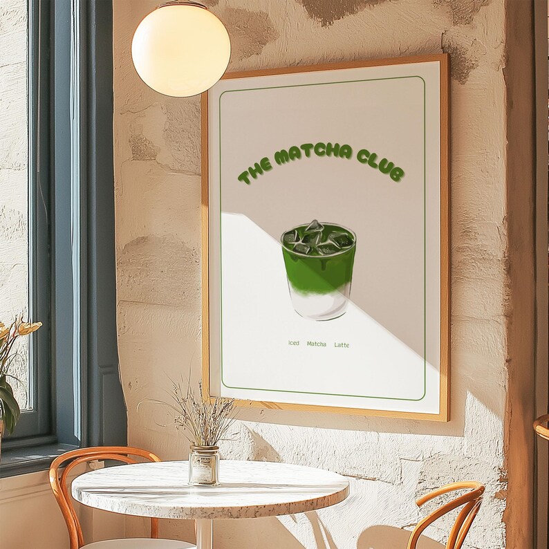 The Matcha Club Printable - Matcha Wall Art - Aesthetic Green Tea ...