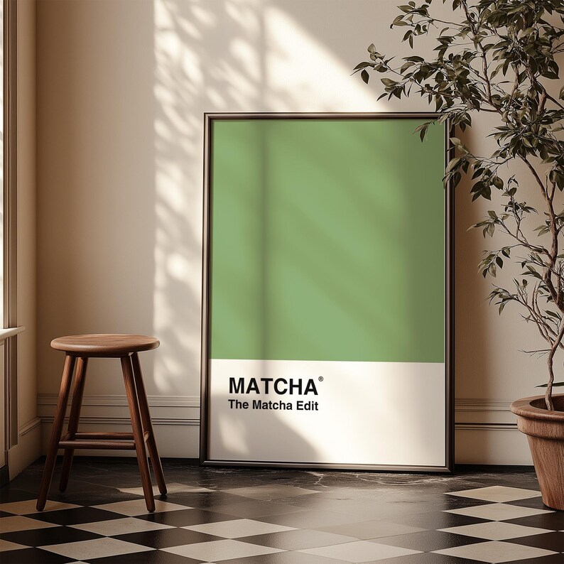 Set of 4 Matcha Drink Print, Matcha Club Matcha Kitchen Wall Art ...